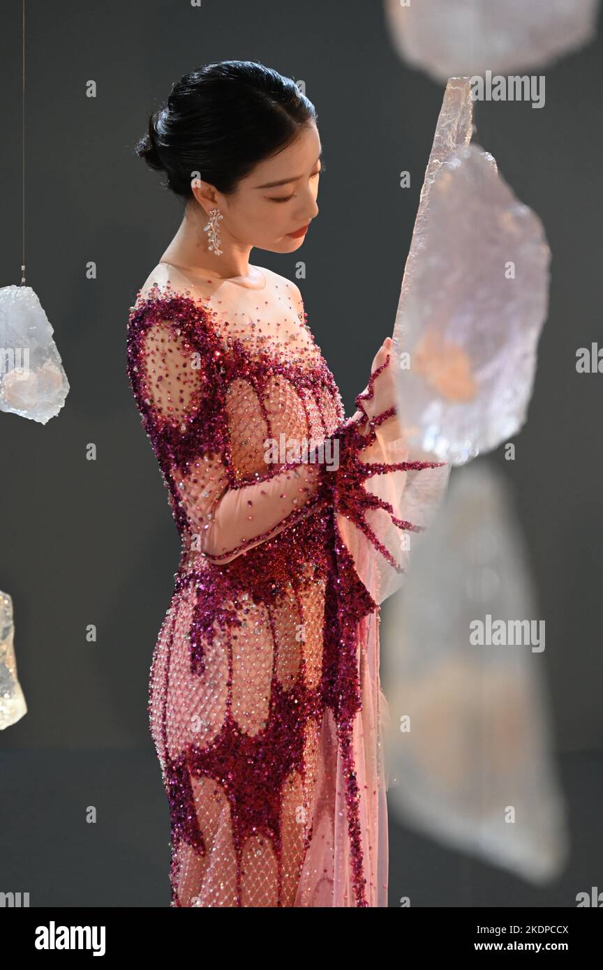 Chinese actress Ni Ni shows at Lancome activity in Shanghai, China, 7 ...