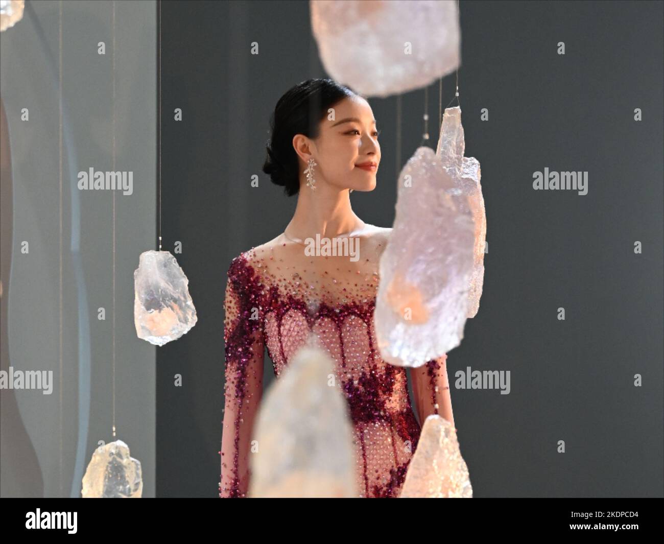 Chinese actress Ni Ni shows at Lancome activity in Shanghai, China, 7 ...
