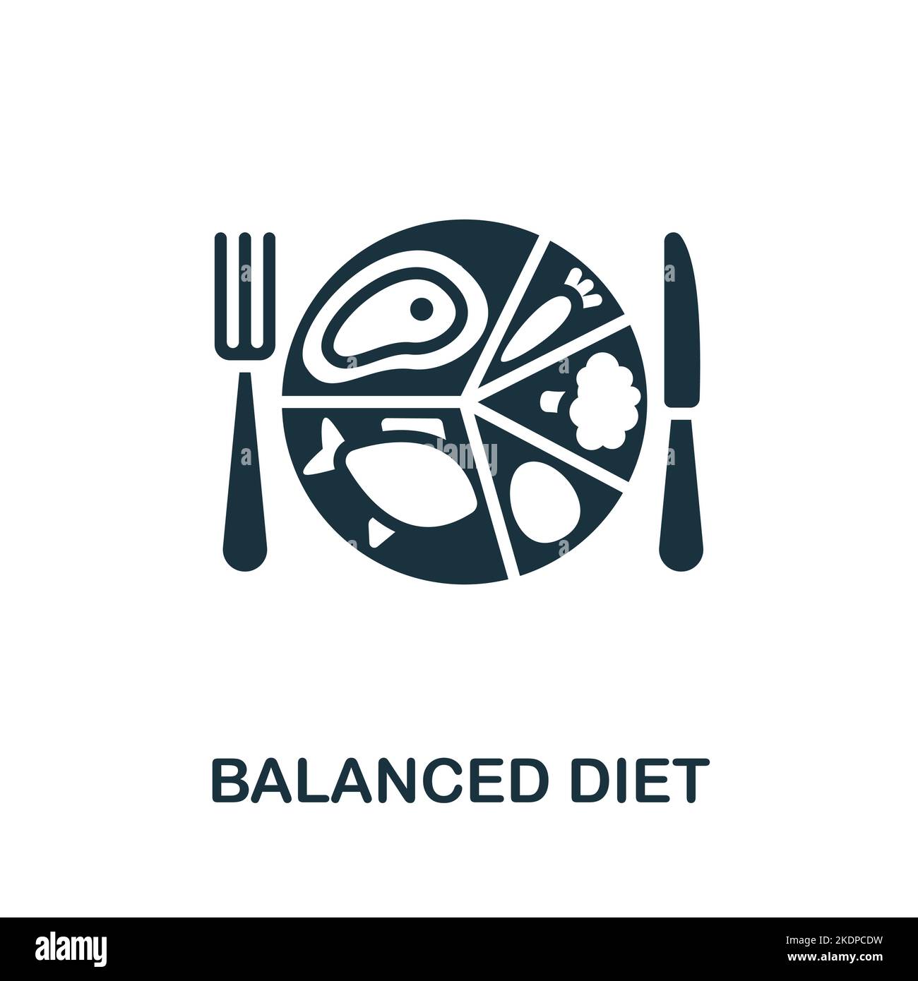 Balanced Diet icon. Monochrome simple Detox Diet icon for templates ...
