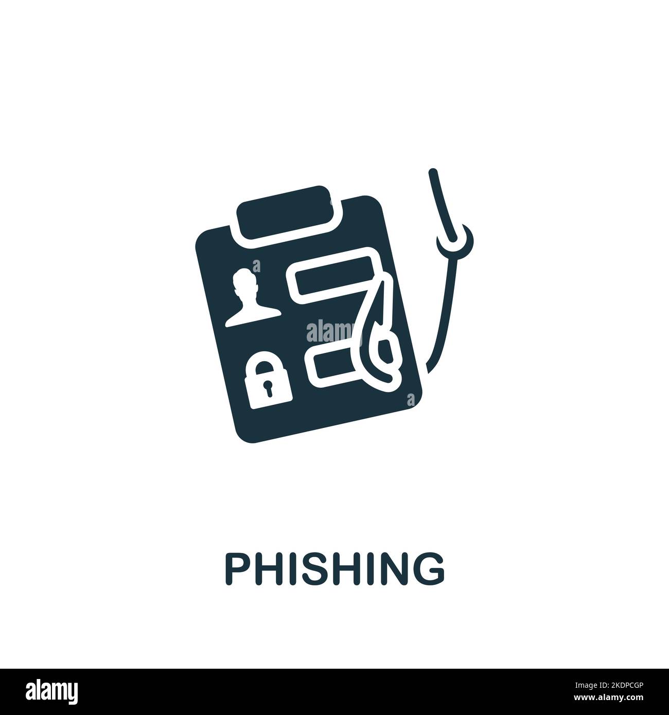 Phishing Icon Monochrome Simple Cyber Security Icon For Templates Web Design And Infographics