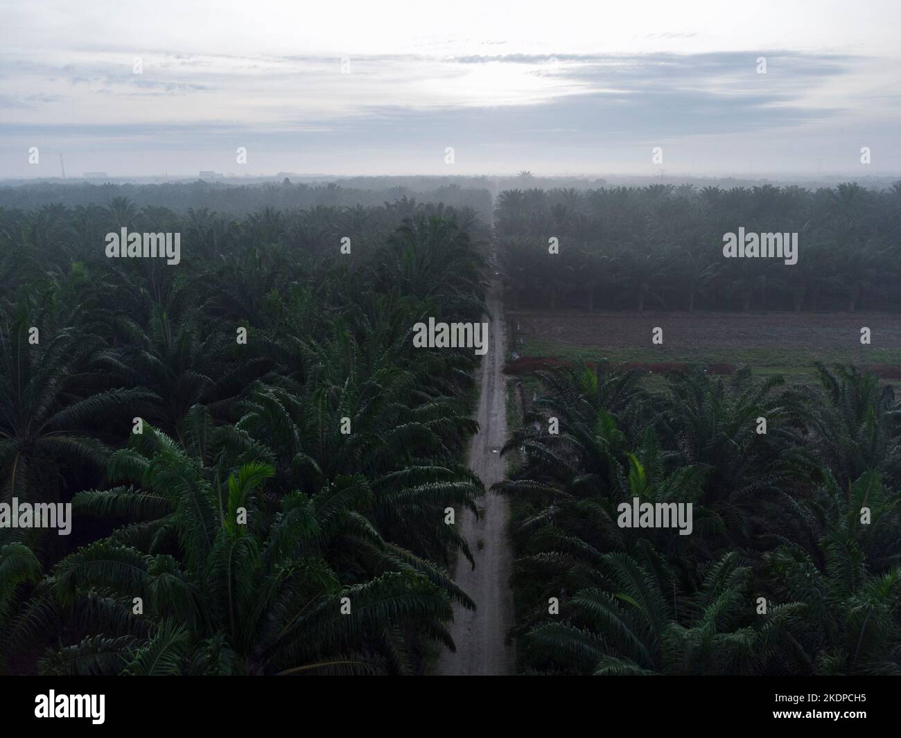 aerial scene of looking down the countryside town landscape Stock Photo ...
