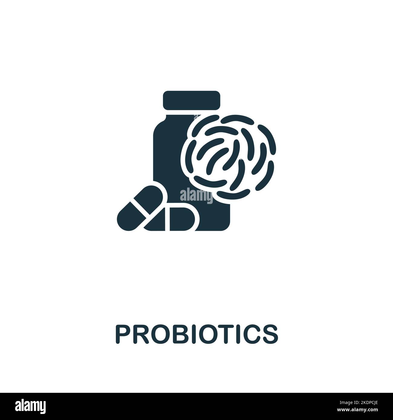 Probiotics icon. Monochrome simple Detox Diet icon for templates, web ...