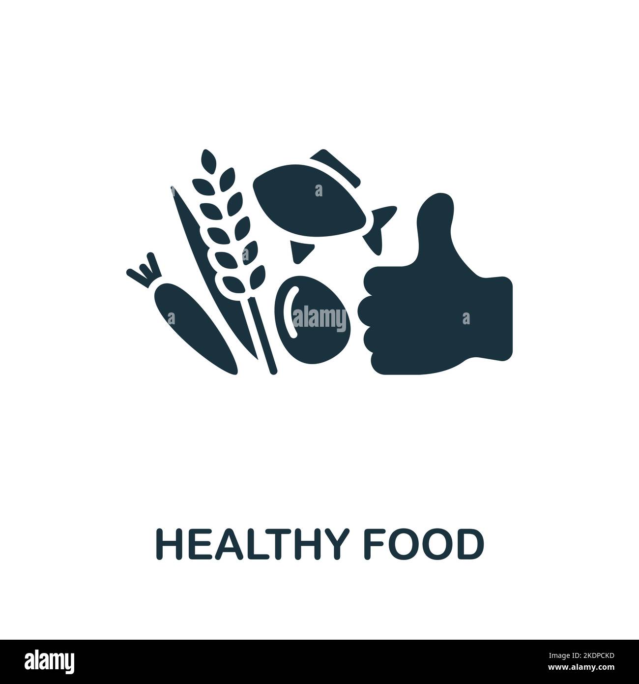 Healthy Food icon. Monochrome simple Detox Diet icon for templates, web ...