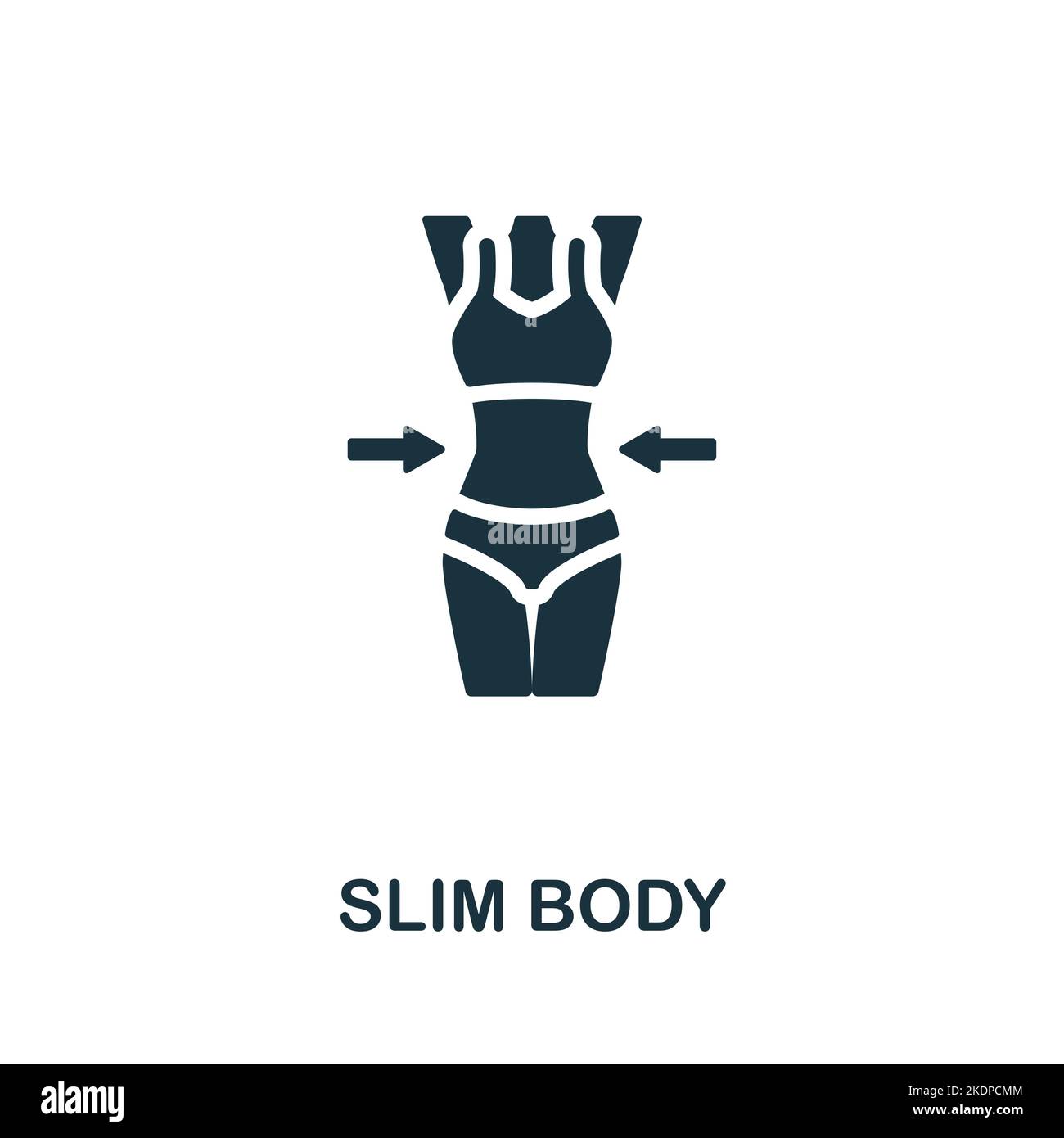 Slim Body icon. Monochrome simple Detox Diet icon for templates, web ...