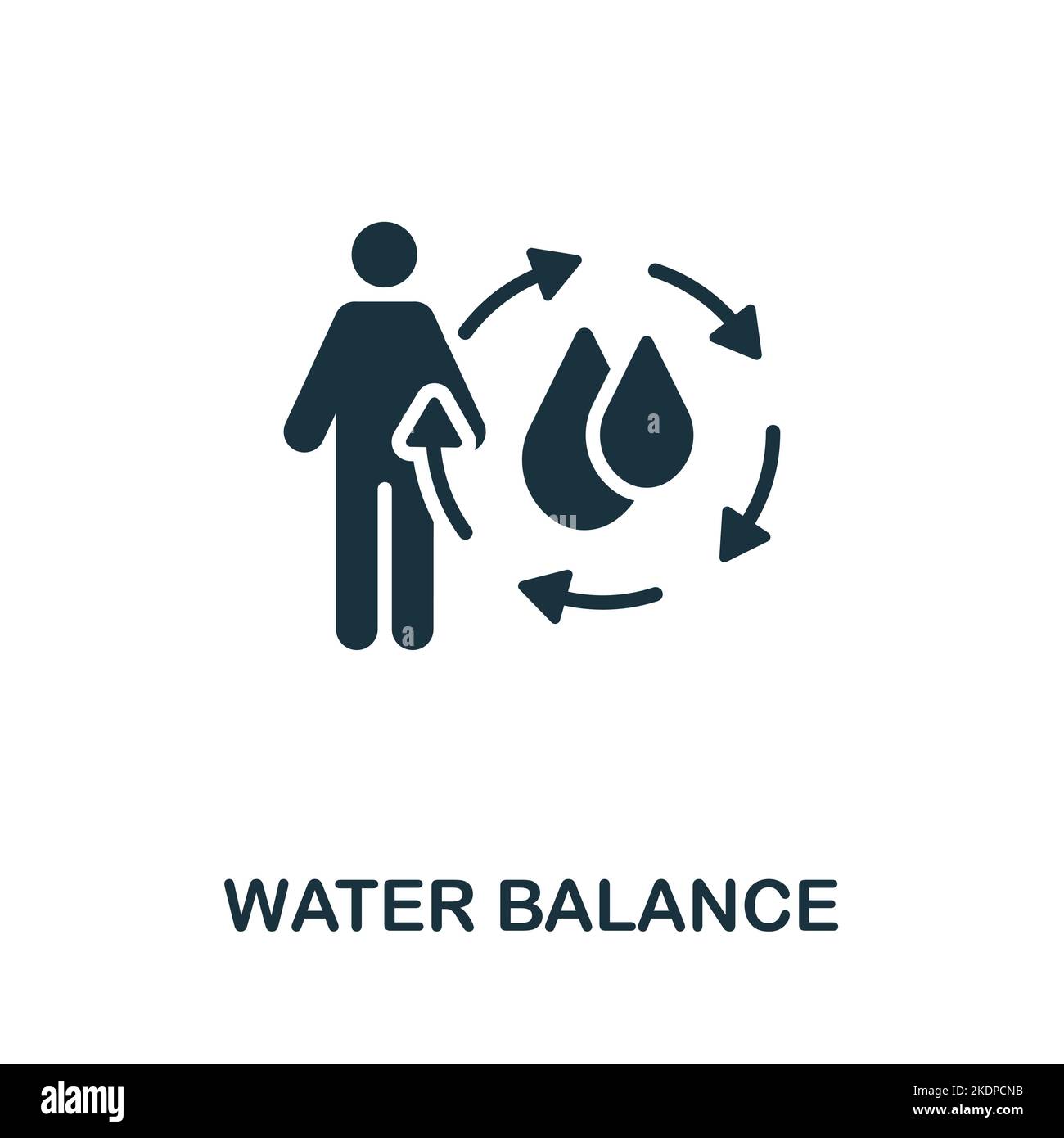 Water Balance icon. Simple line element detox diet symbol for templates ...