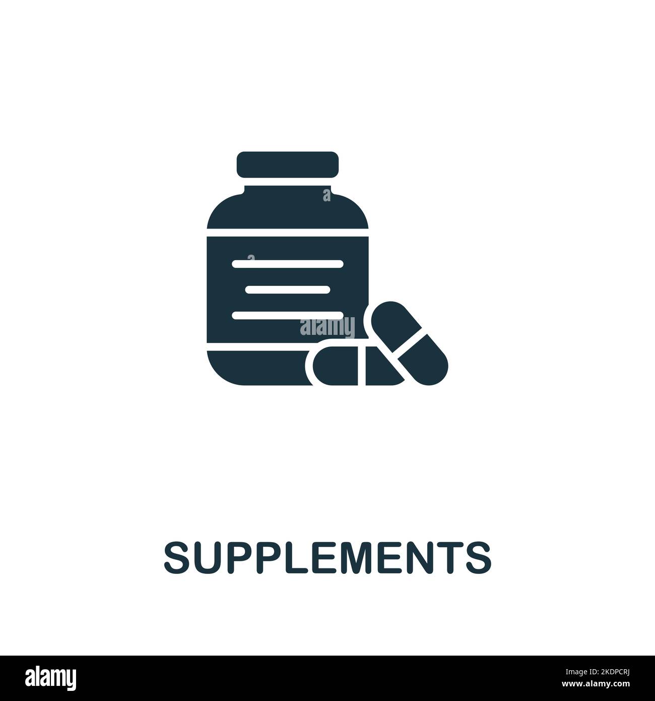 Supplements icon. Simple line element detox diet symbol for templates ...