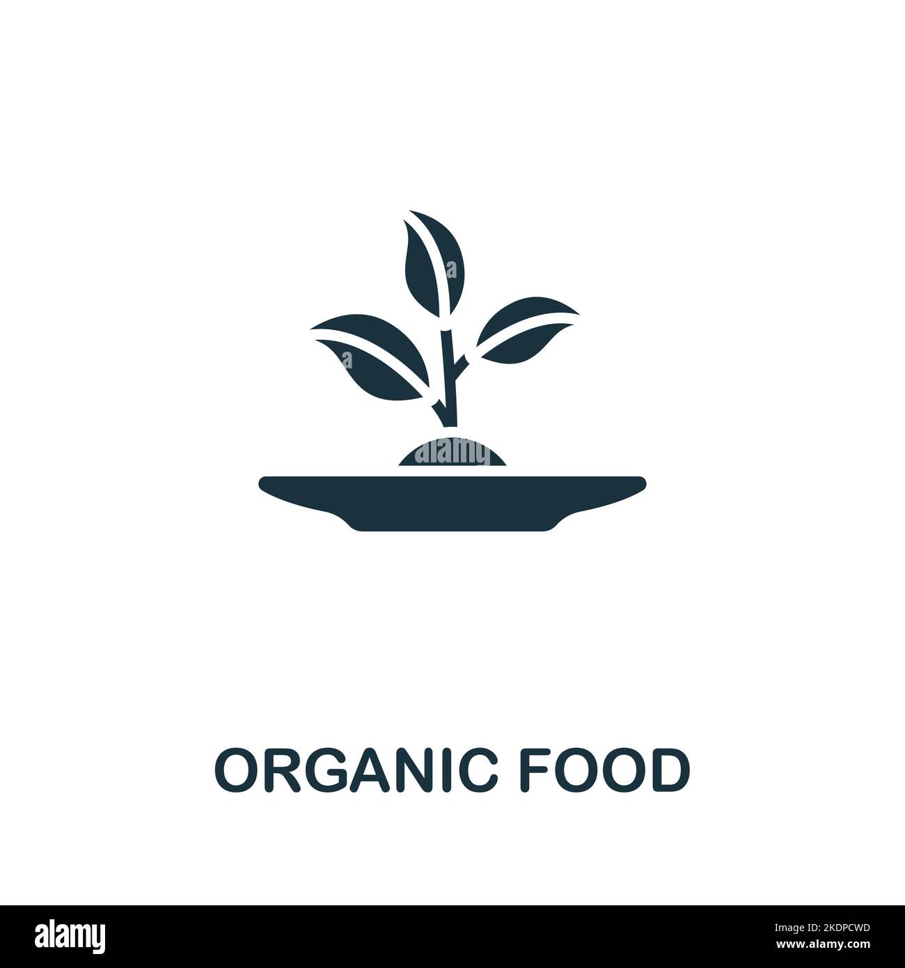 Organic Food icon. Simple line element detox diet symbol for templates ...