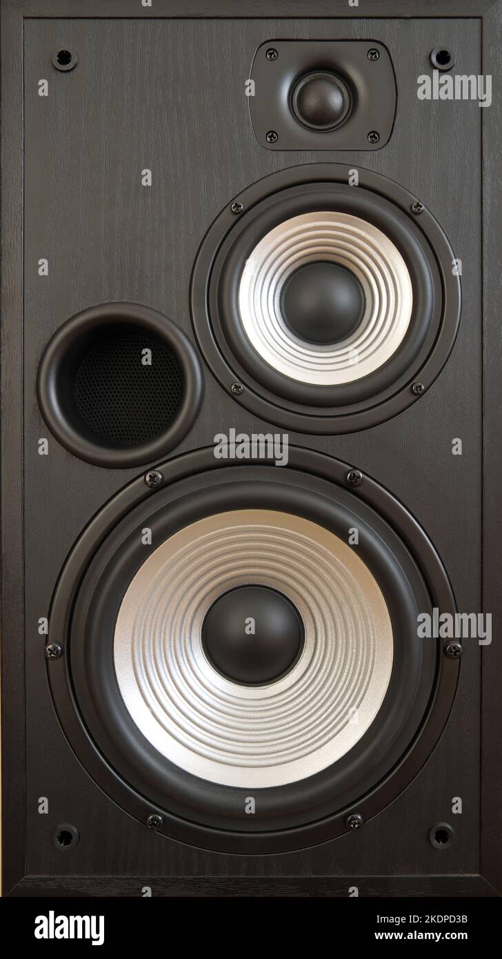 Monitor speakers close-up object. Element of design Stock Photo - Alamy