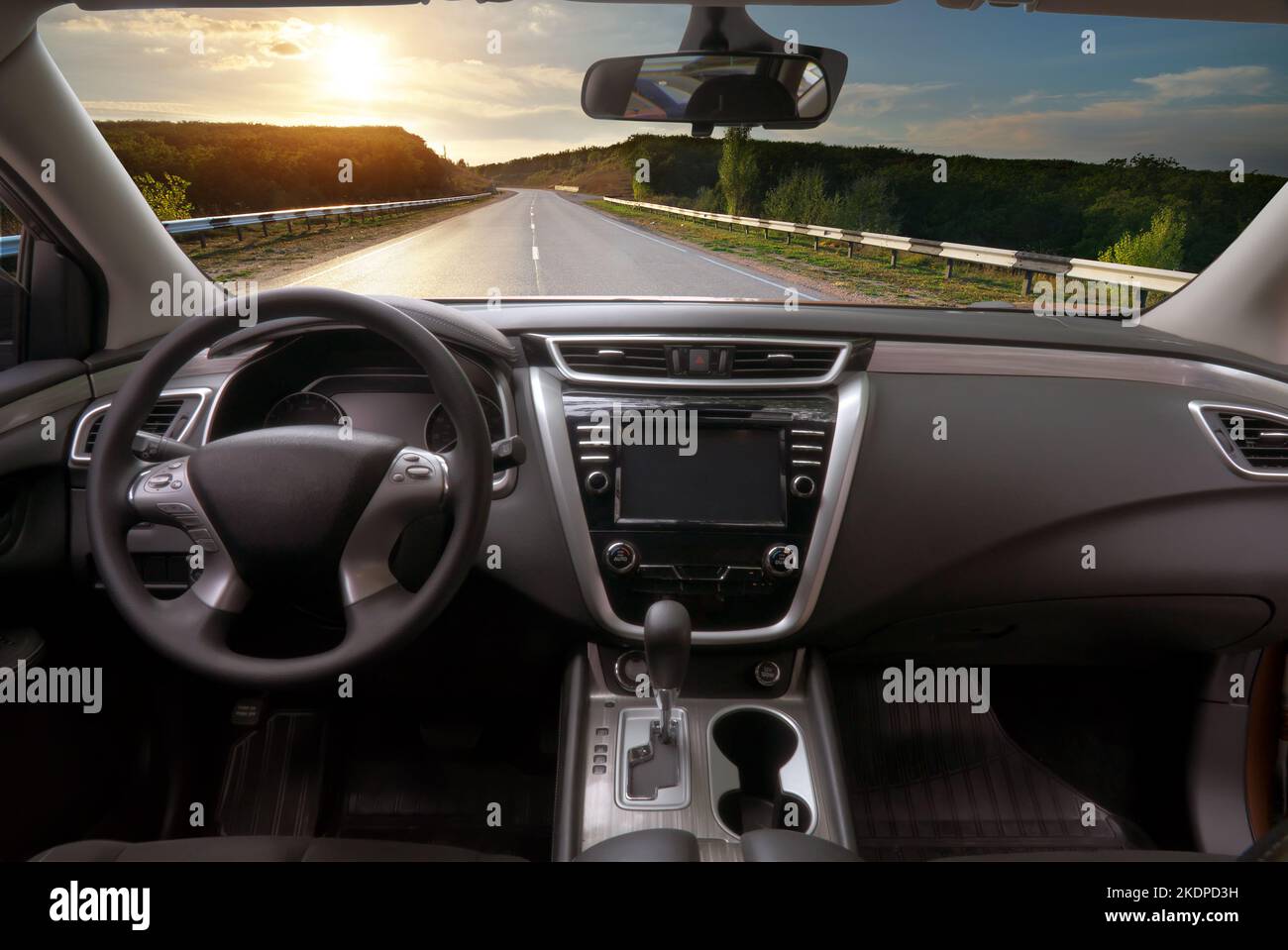 Dashboard inside car. Element of design. Travel and transportation ...