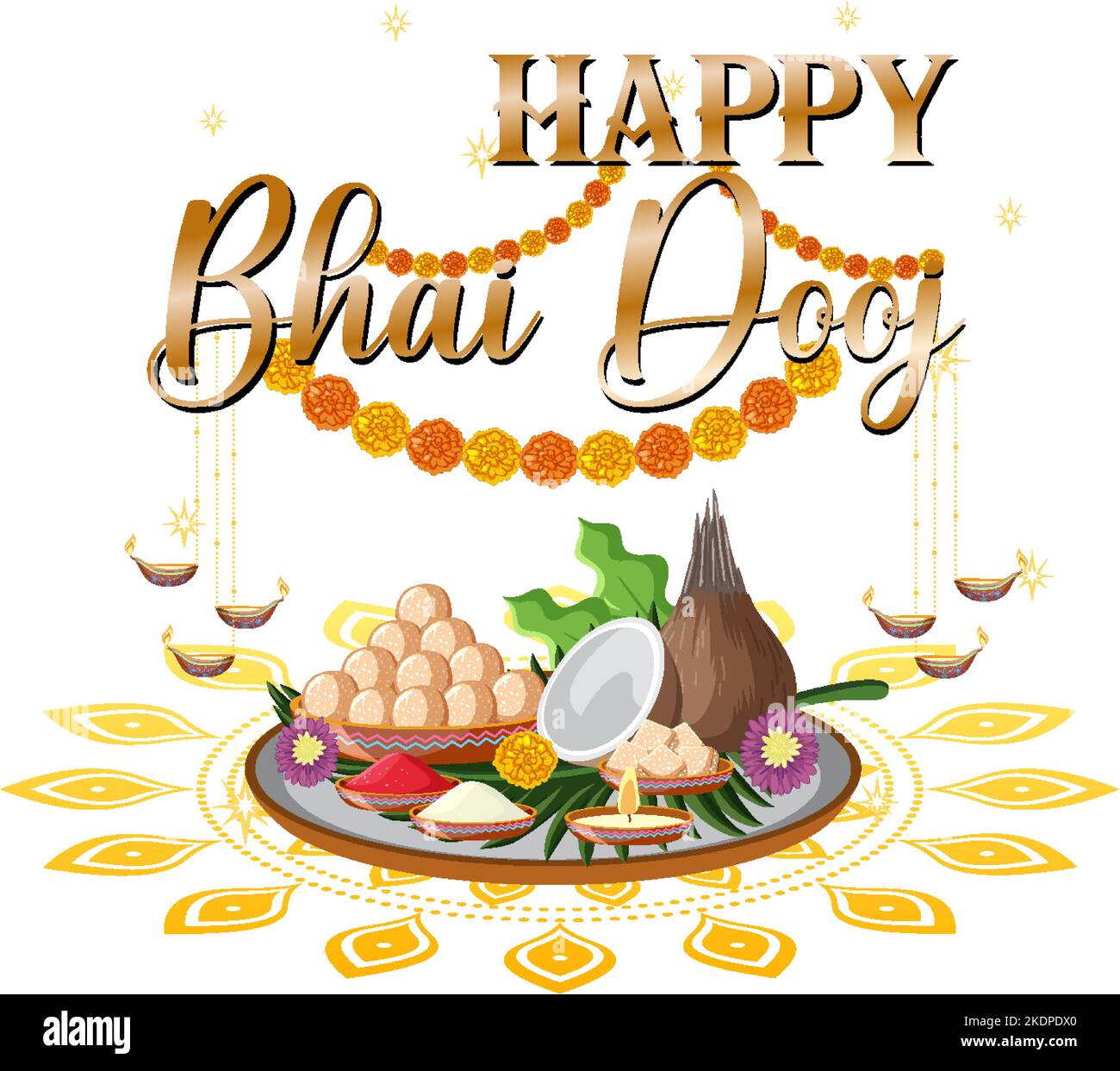 Happy Bhai Dooj Poster Design illustration Stock Vector Image & Art - Alamy
