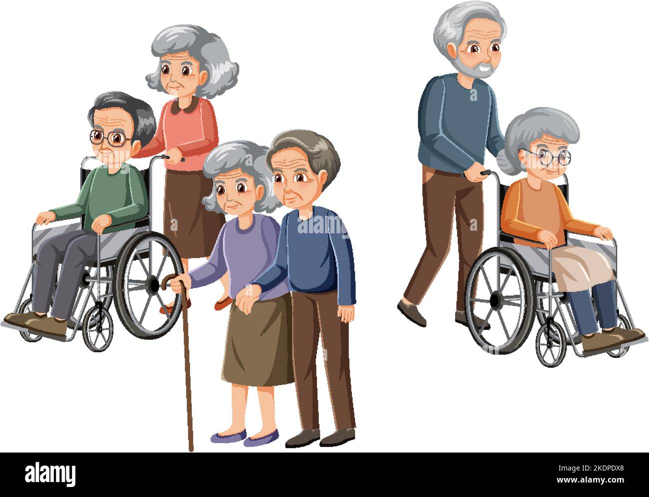 Elderly people on white background illustration Stock Vector Image ...