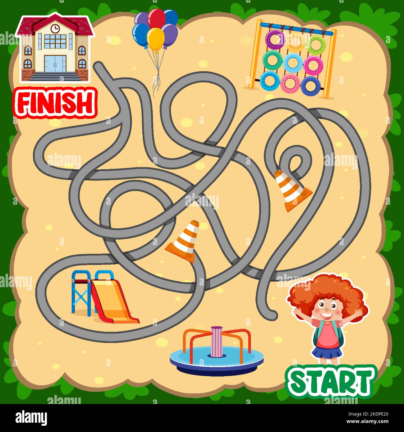 Maze game template for kids illustration Stock Vector Image & Art - Alamy