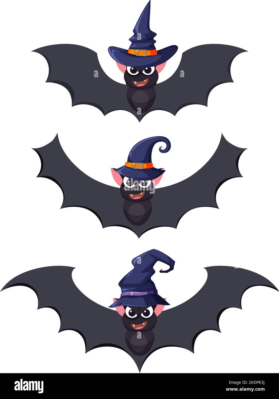 Set of bat cartoon flying illustration Stock Vector Image & Art - Alamy