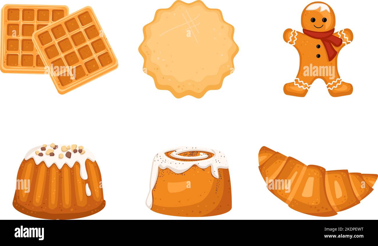 Bakery pastries table Stock Vector Images - Alamy