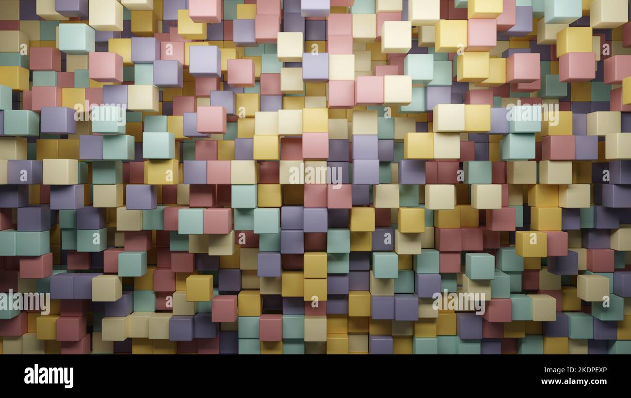 Abstract colored cubes wallpaper 8k hi-res stock photography and images ...