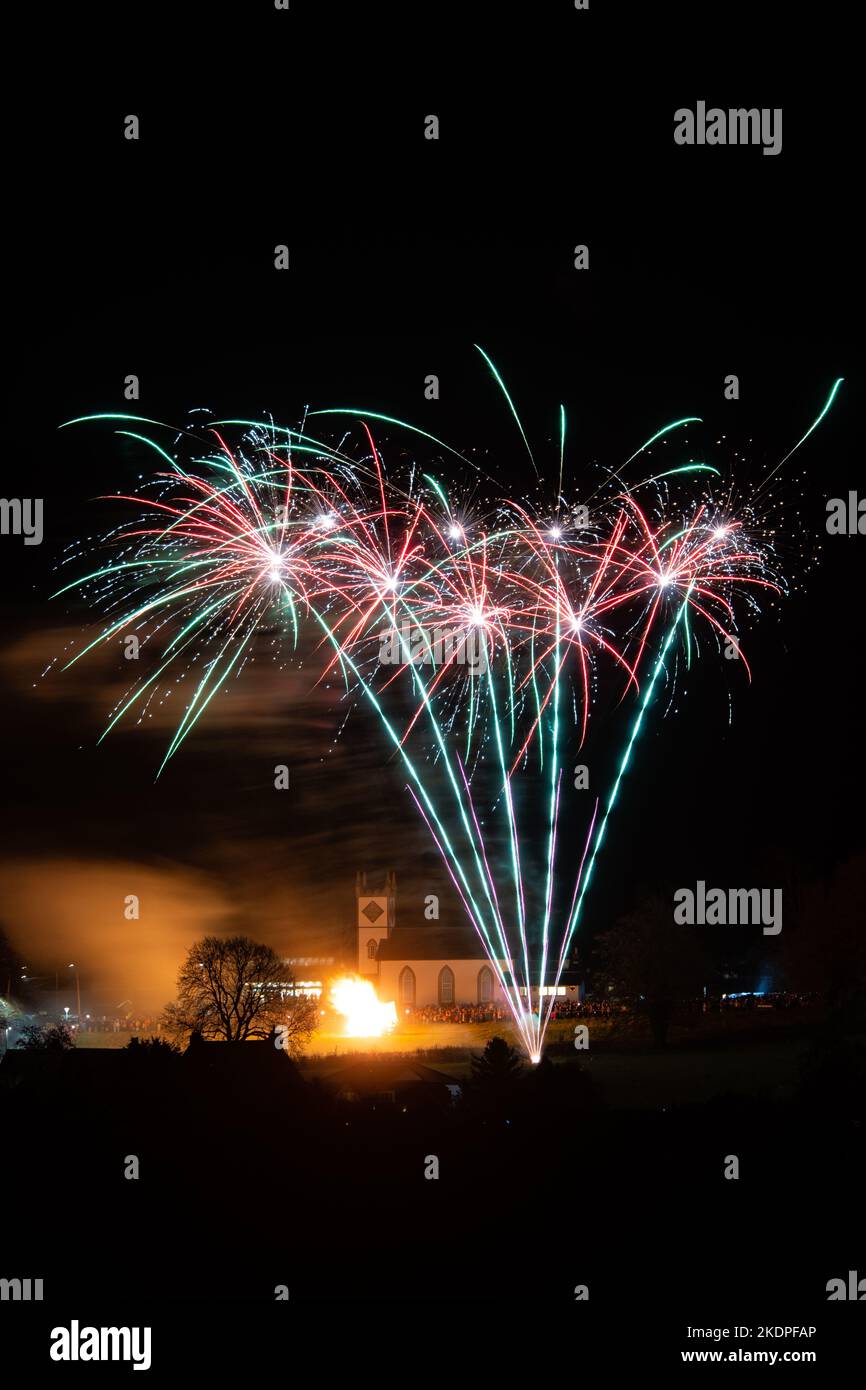 Village. community bonfire and firework display, Killearn, Stirling ...