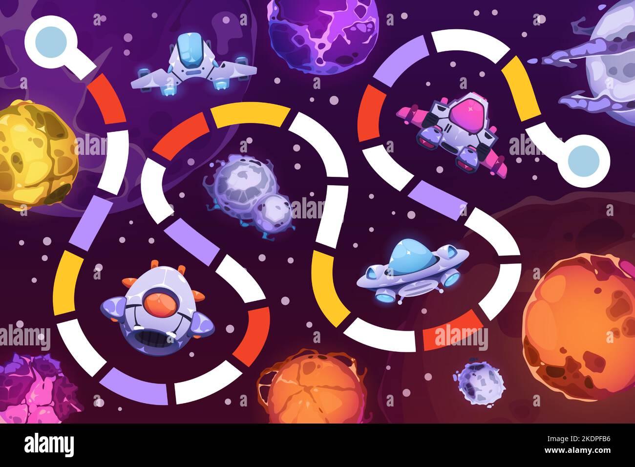 Space board game. Child fantasy universe riddle labyrinth puzzle ...