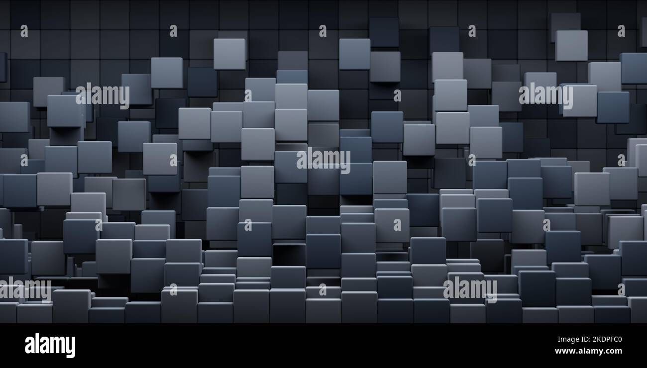 3d rendering abstract background of randomly positioned ascending dark ...