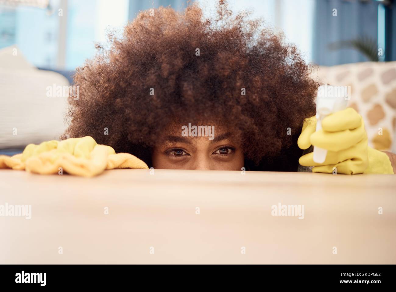 Black female cleaning living room hi-res stock photography and images ...