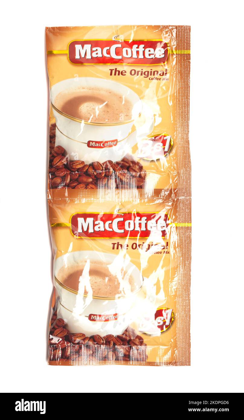 Moscow, Russia, November 08,2022: Maccoffee instant coffee in the ...