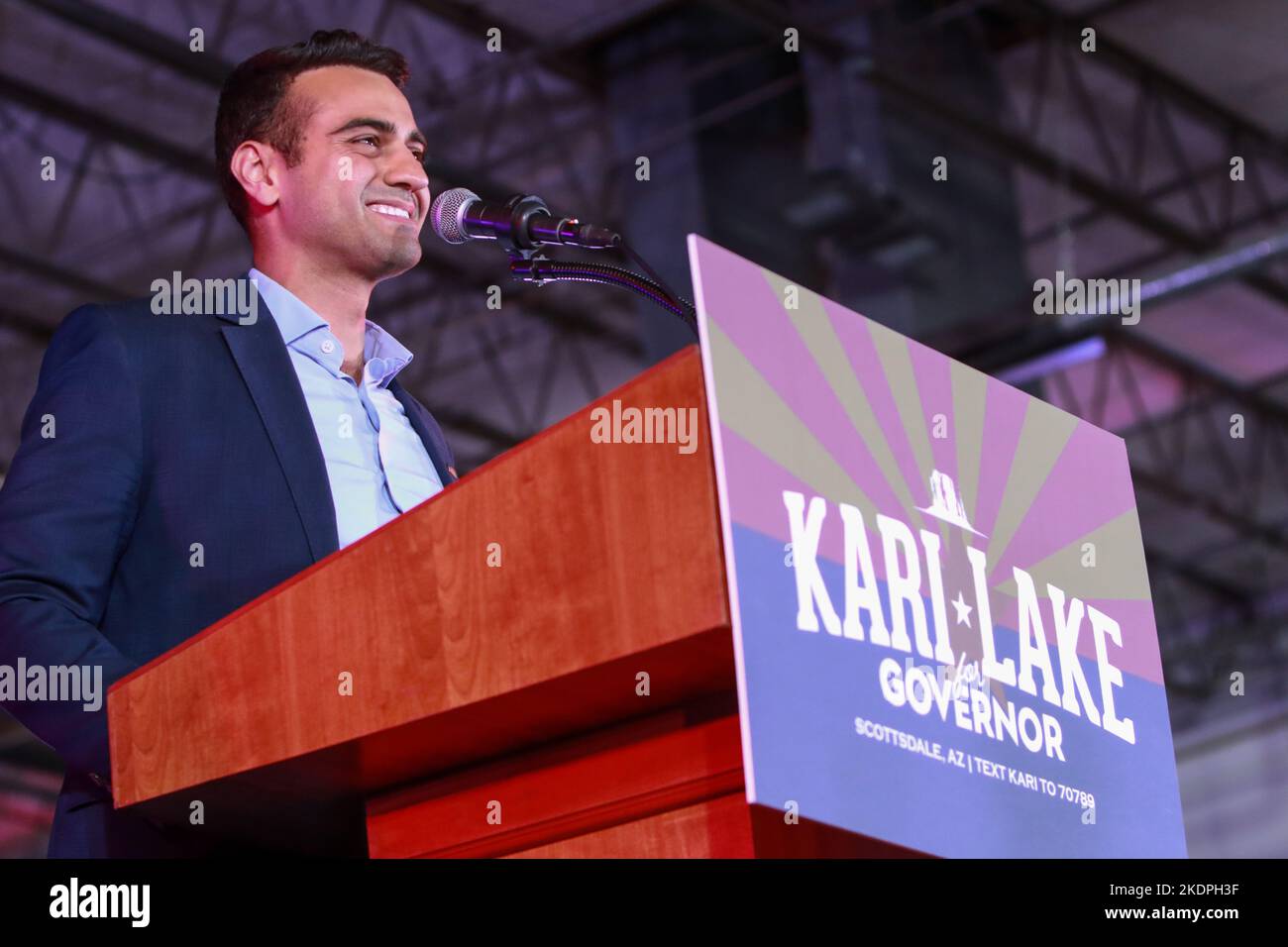 GOP Attorney General candidate Abe Hamadeh speaks before Kari Lake at ...