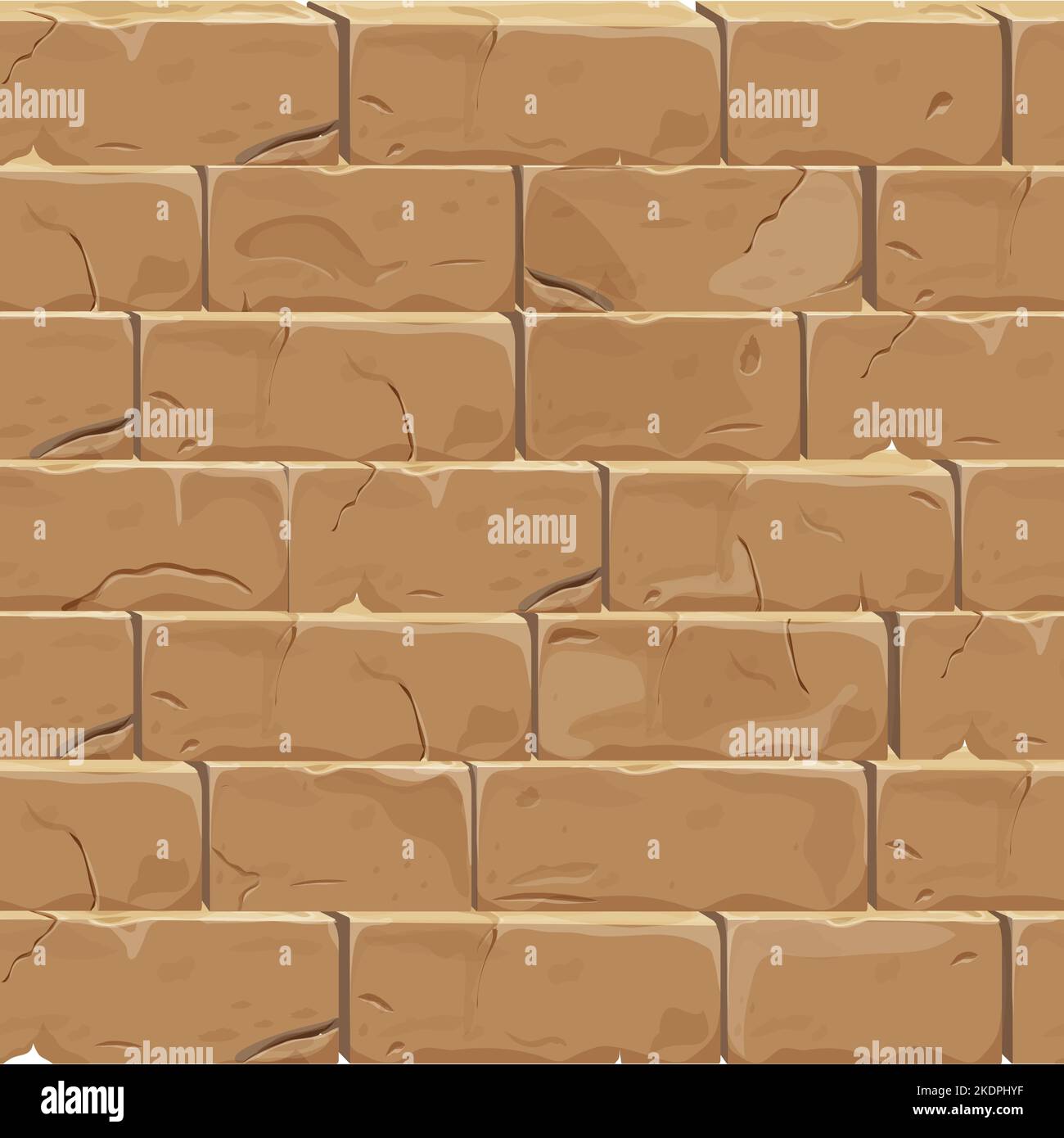 Stone wall from bricks, rock, game background medieval in cartoon style ...
