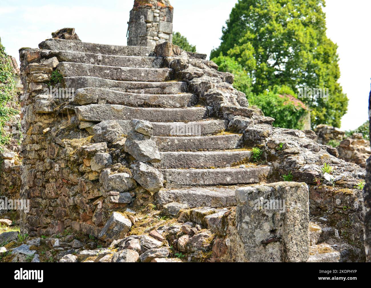 old stone destroyed staircase Stock Photo - Alamy
