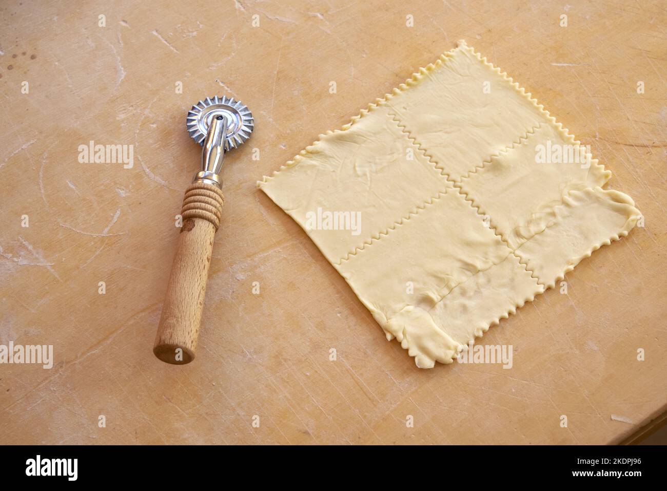 preparation of puff pastry for pasta Stock Photo - Alamy
