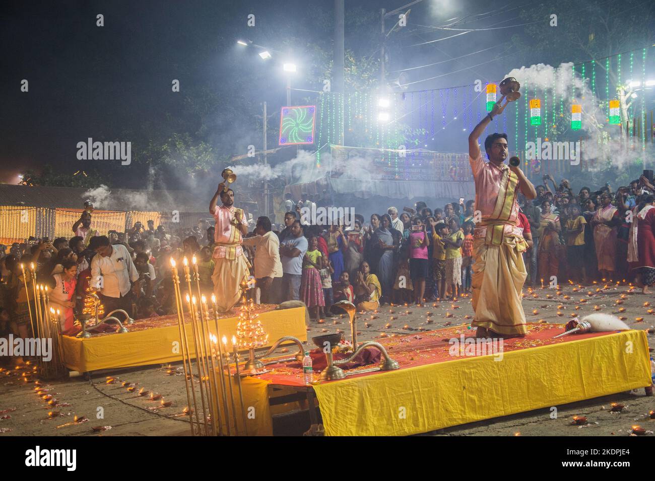 Nimtala burning ghat hi-res stock photography and images - Alamy
