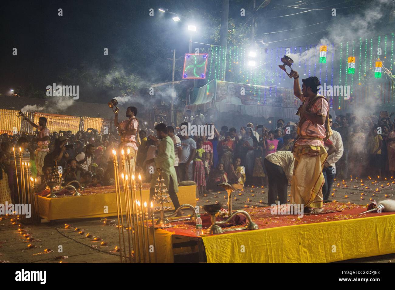 Nimtala burning ghat hi-res stock photography and images - Alamy