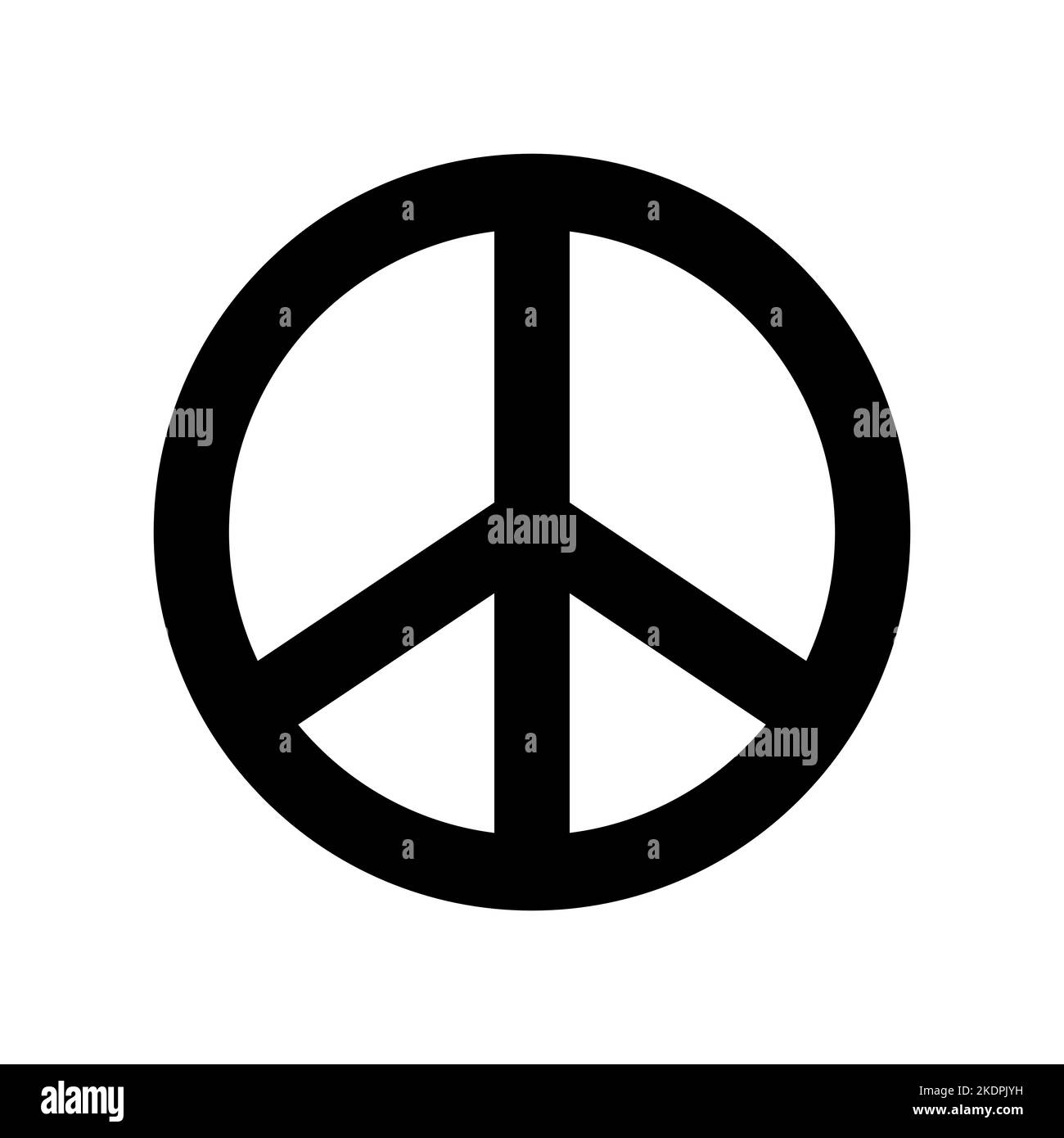 Peace symbol. Black Peace symbol on white background. Vector ...
