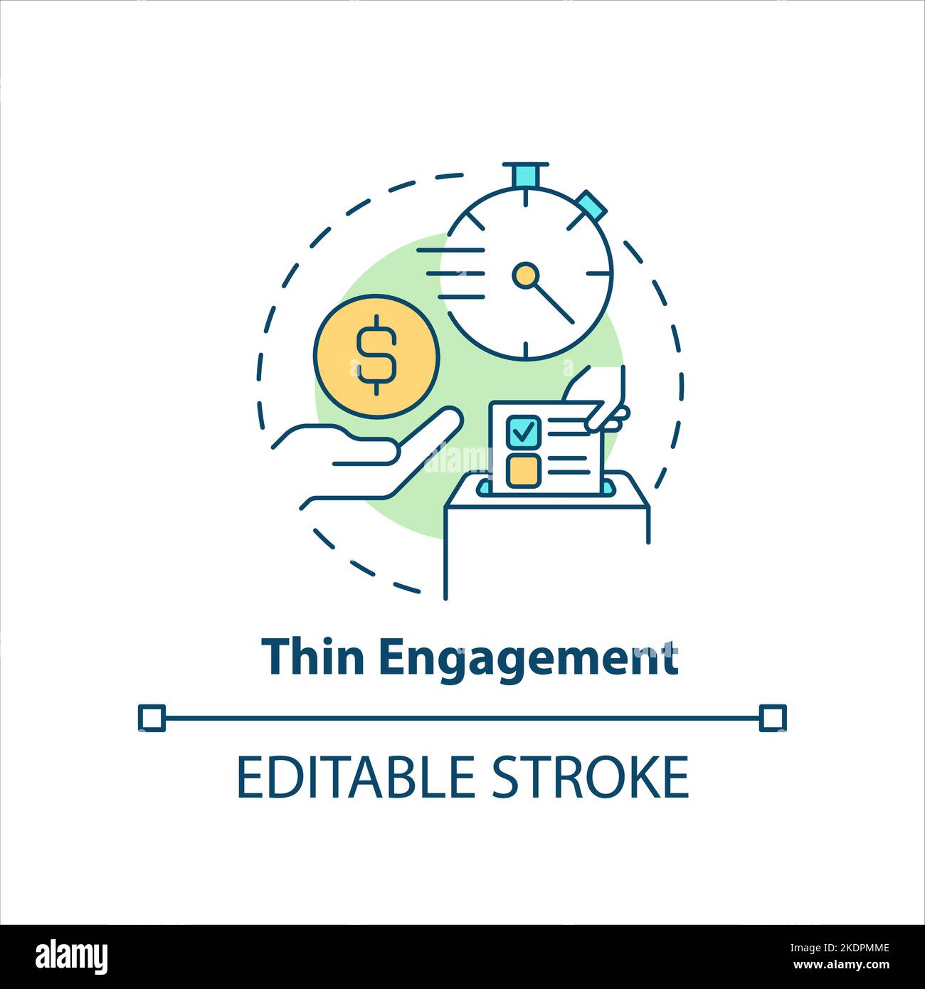 Thin engagement concept icon Stock Vector Image & Art - Alamy