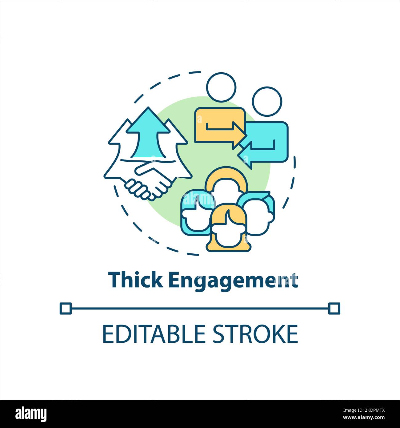 Thick engagement concept icon Stock Vector Image & Art - Alamy