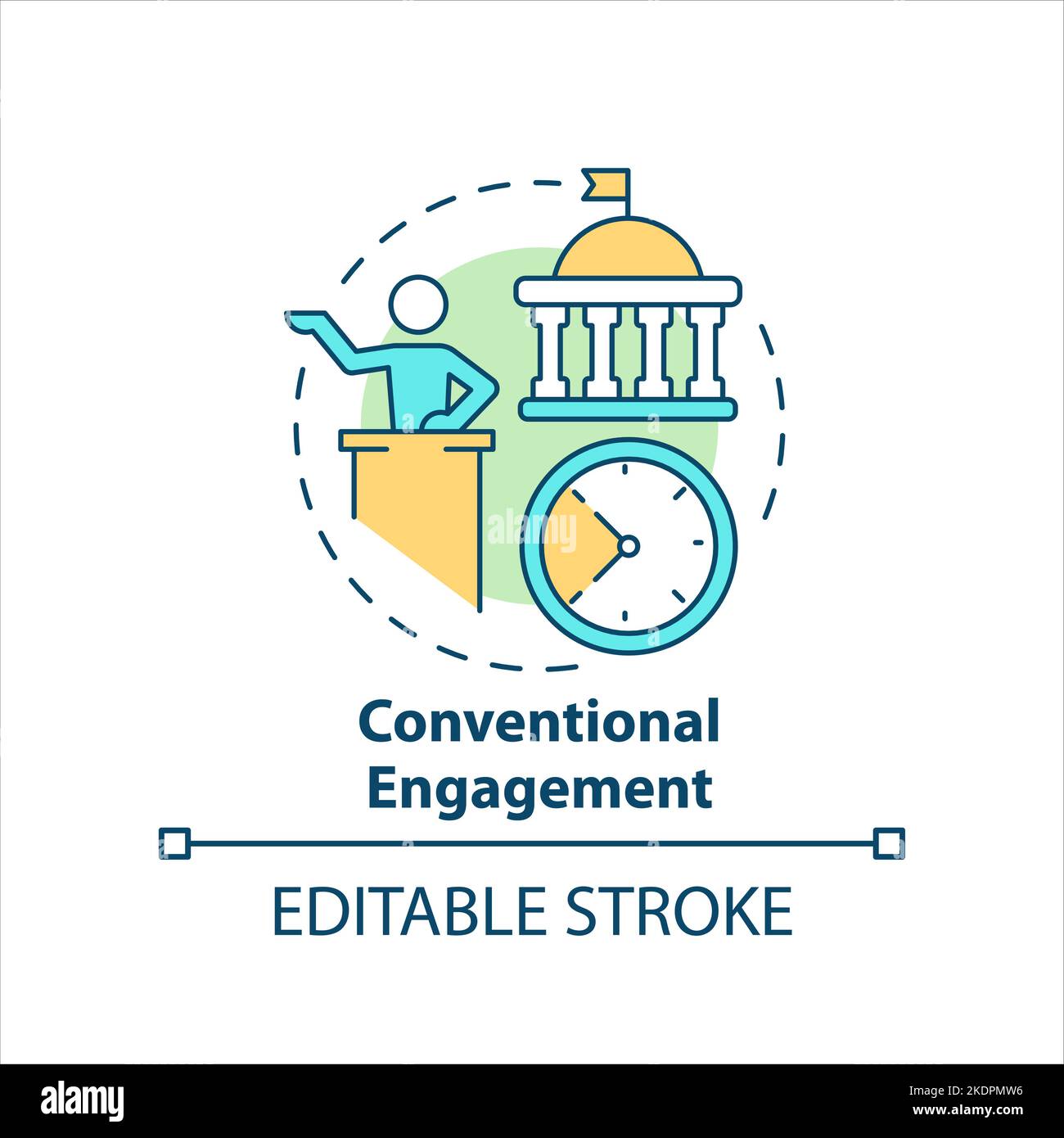 Conventional engagement concept icon Stock Vector Image & Art - Alamy