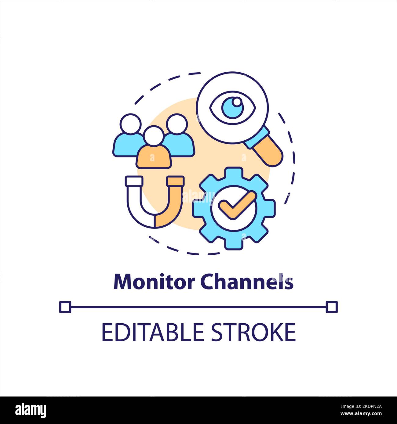 Monitor channels concept icon Stock Vector Image & Art - Alamy