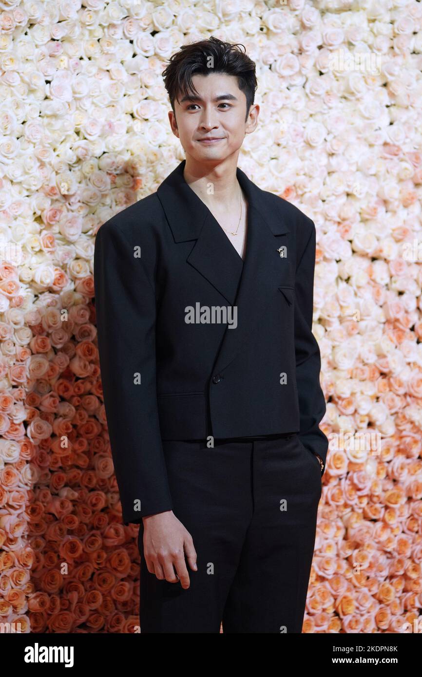 Chinese actor & singer Zhang Yunlong presents at the 2022 Lancome ...