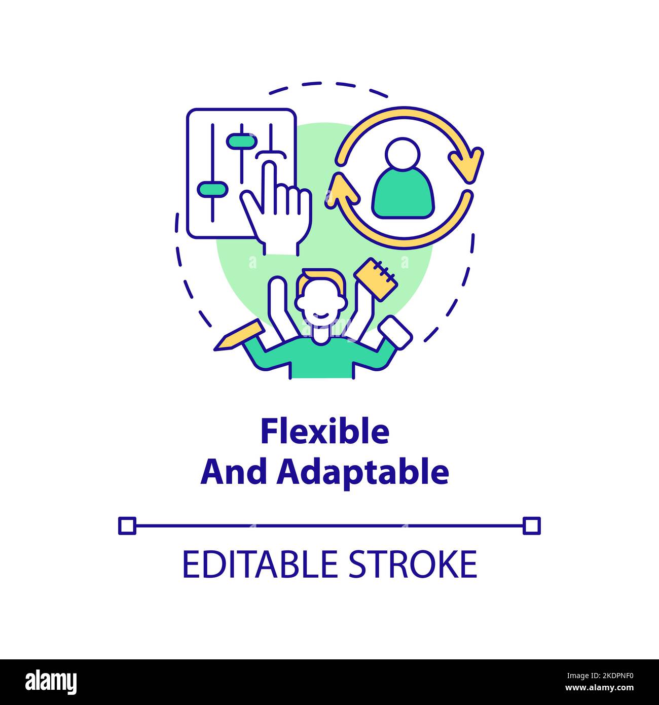 Flexible and adaptable concept icon Stock Vector Image & Art - Alamy