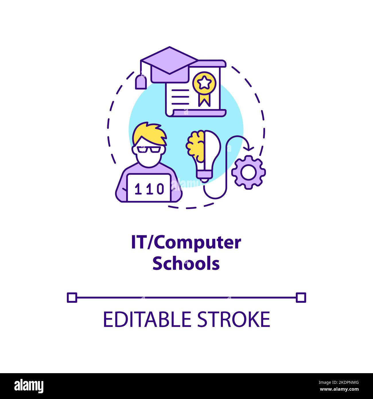 IT and computer schools concept icon Stock Vector Image & Art - Alamy