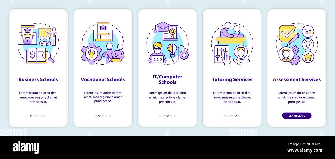 Supplemental Education Service Providers Onboarding Mobile App Screen
