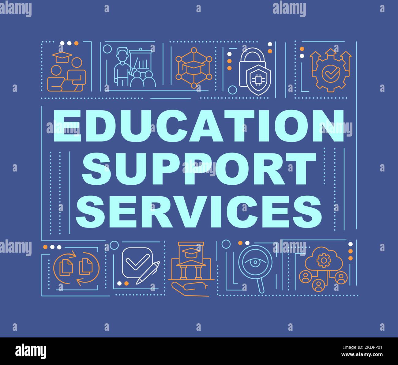 Education support services word concepts dark blue banner Stock Vector Image & Art - Alamy