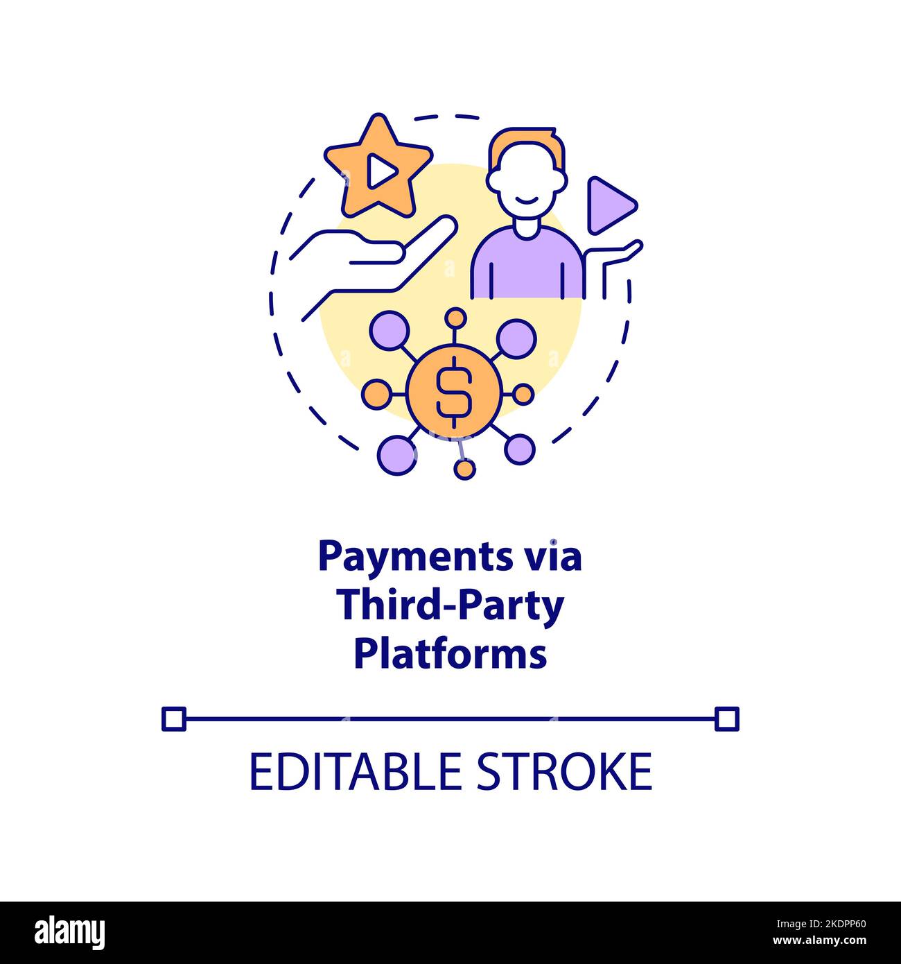 Payments via third party platforms concept icon Stock Vector Image ... Payments via third party platforms concept icon Stock Vector Image ...