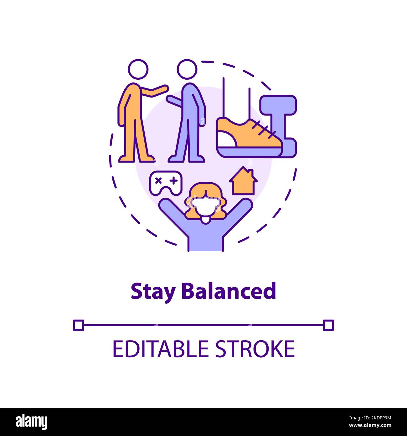 Stay balanced Stock Vector Images - Alamy