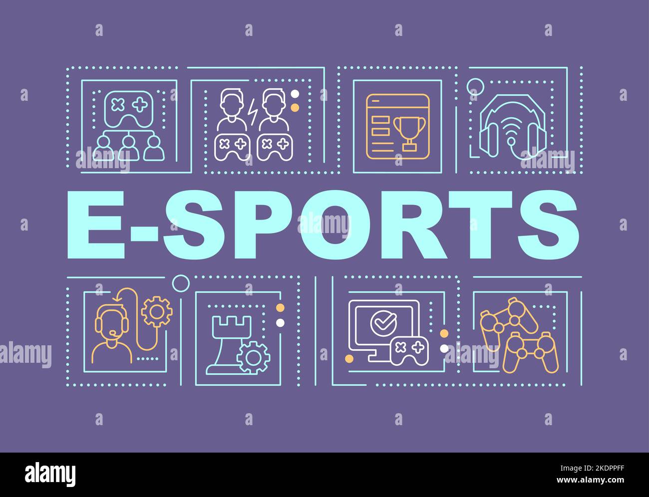 E Sports Word Concepts Dark Blue Banner Stock Vector Image And Art Alamy