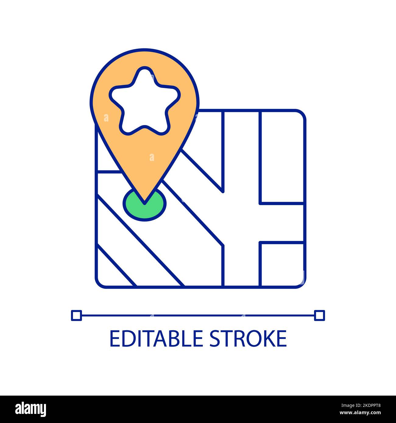 Destination on map RGB color icon Stock Vector Image & Art - Alamy