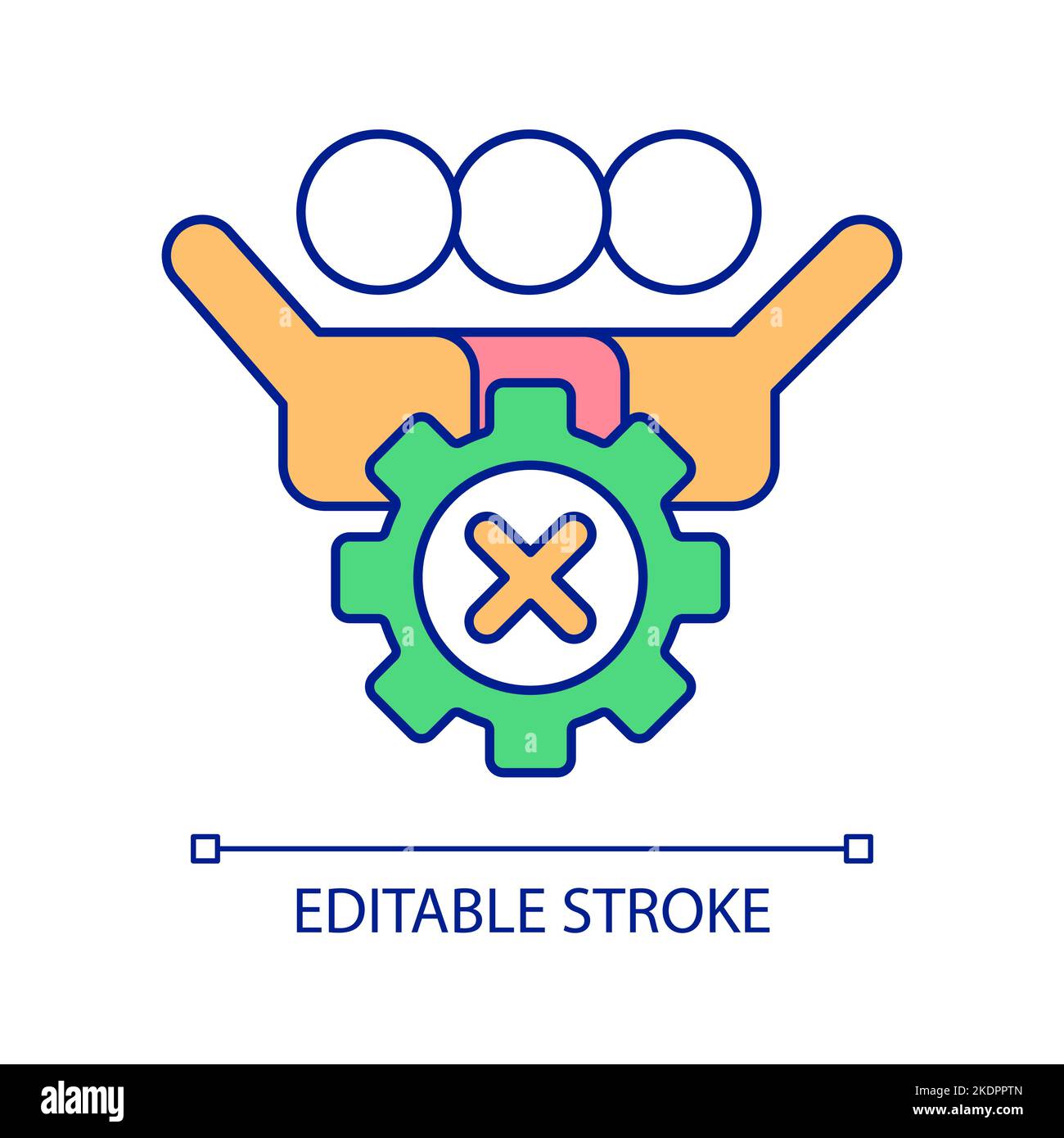 Problems of team RGB color icon Stock Vector Image & Art - Alamy