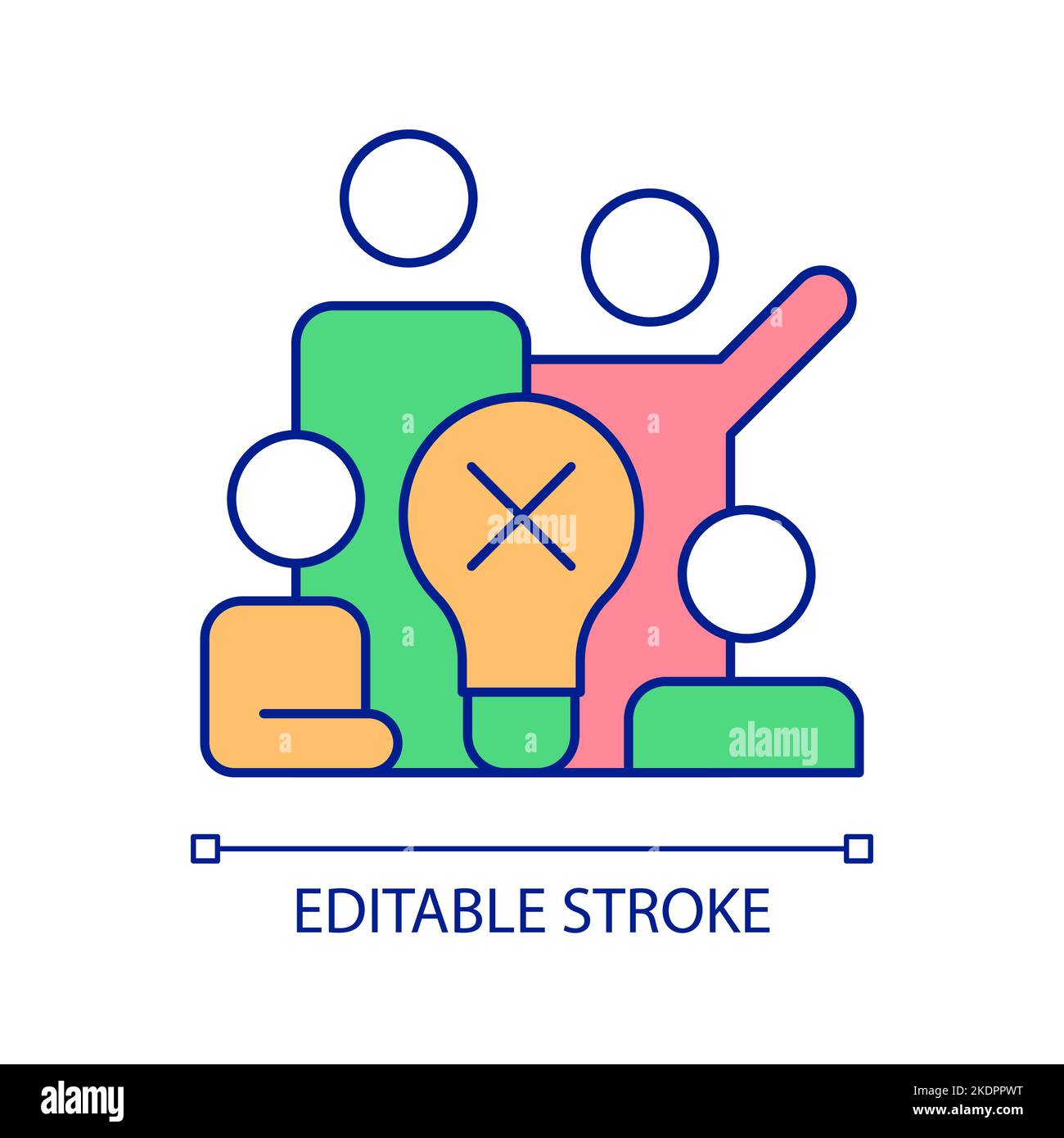 Team brainstorming problem RGB color icon Stock Vector Image & Art - Alamy