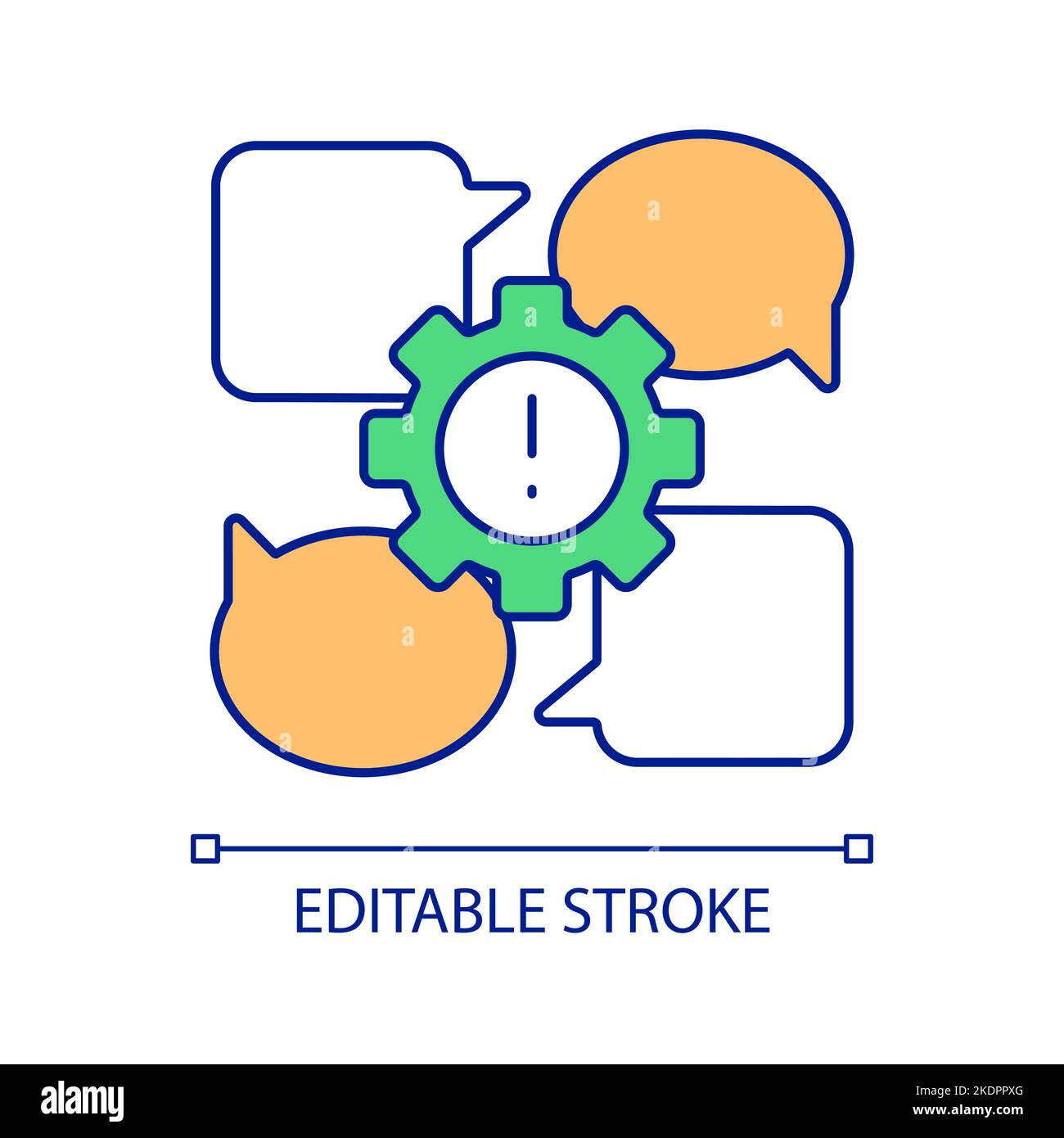 Communication issues RGB color icon Stock Vector Image & Art - Alamy