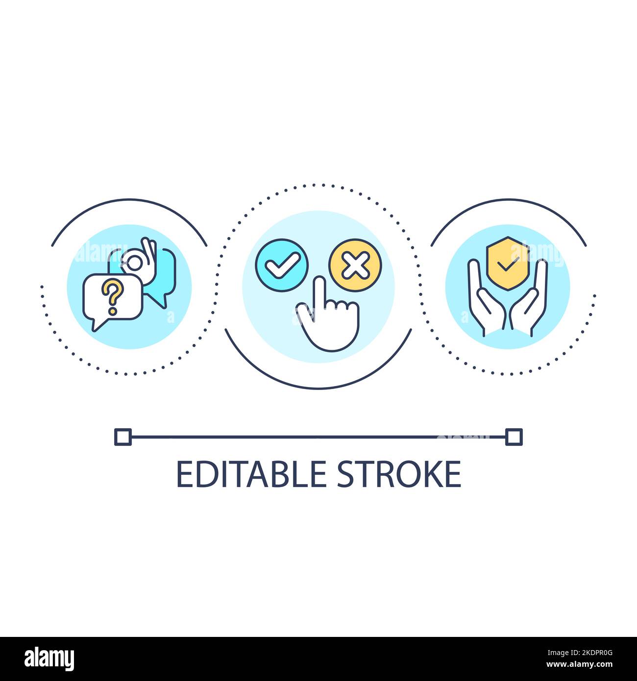 Requiring confirmation loop concept icon Stock Vector Image & Art - Alamy