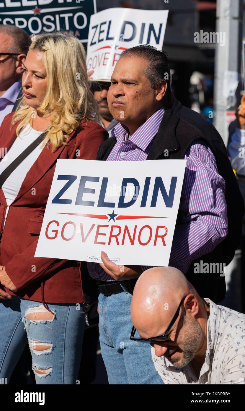 Bronx, New York, USA. 7th Nov, 2022. Republican gubernatorial candidate ...