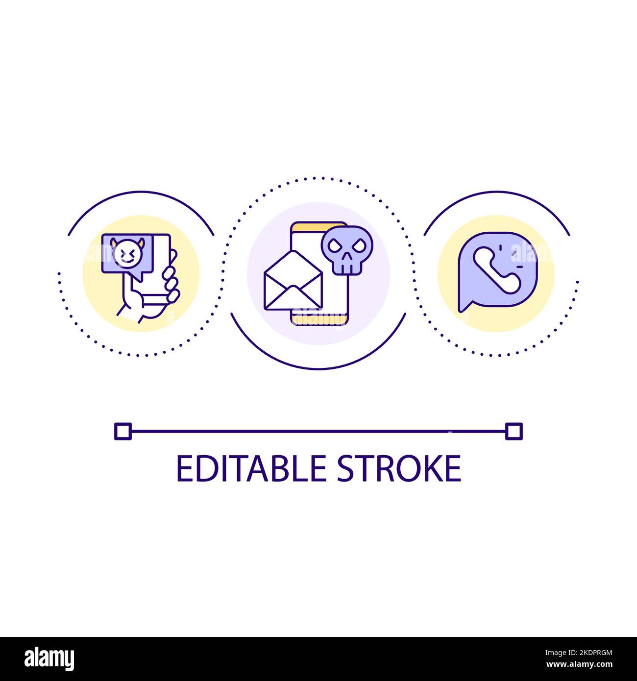 Telephone scam loop concept icon Stock Vector Image & Art - Alamy